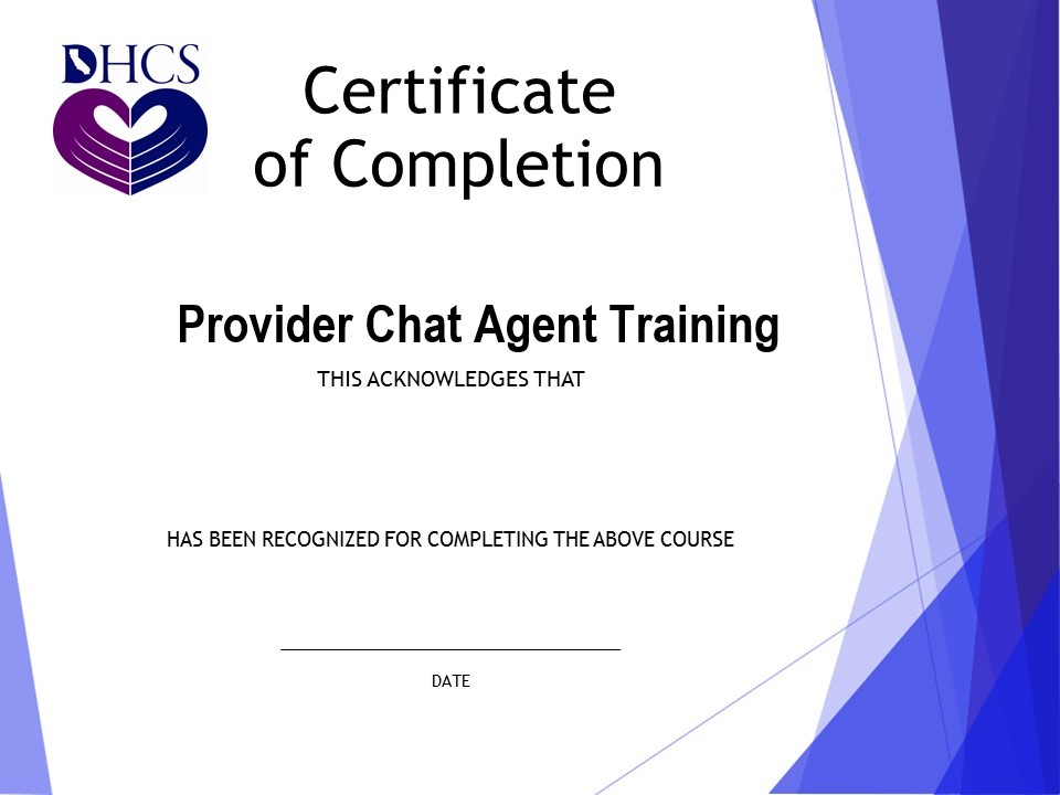 Medi-Cal Learning Portal- Provider Chat Agent Training Course (TSC200CB)